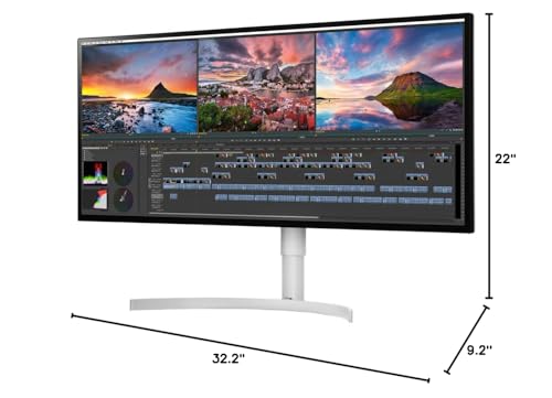 LG 34WK95U-W 34" Class 21:9 UltraWide 5K2K Nano IPS LED Monitor with HDR 600 (34" Diagonal) (Renewed)