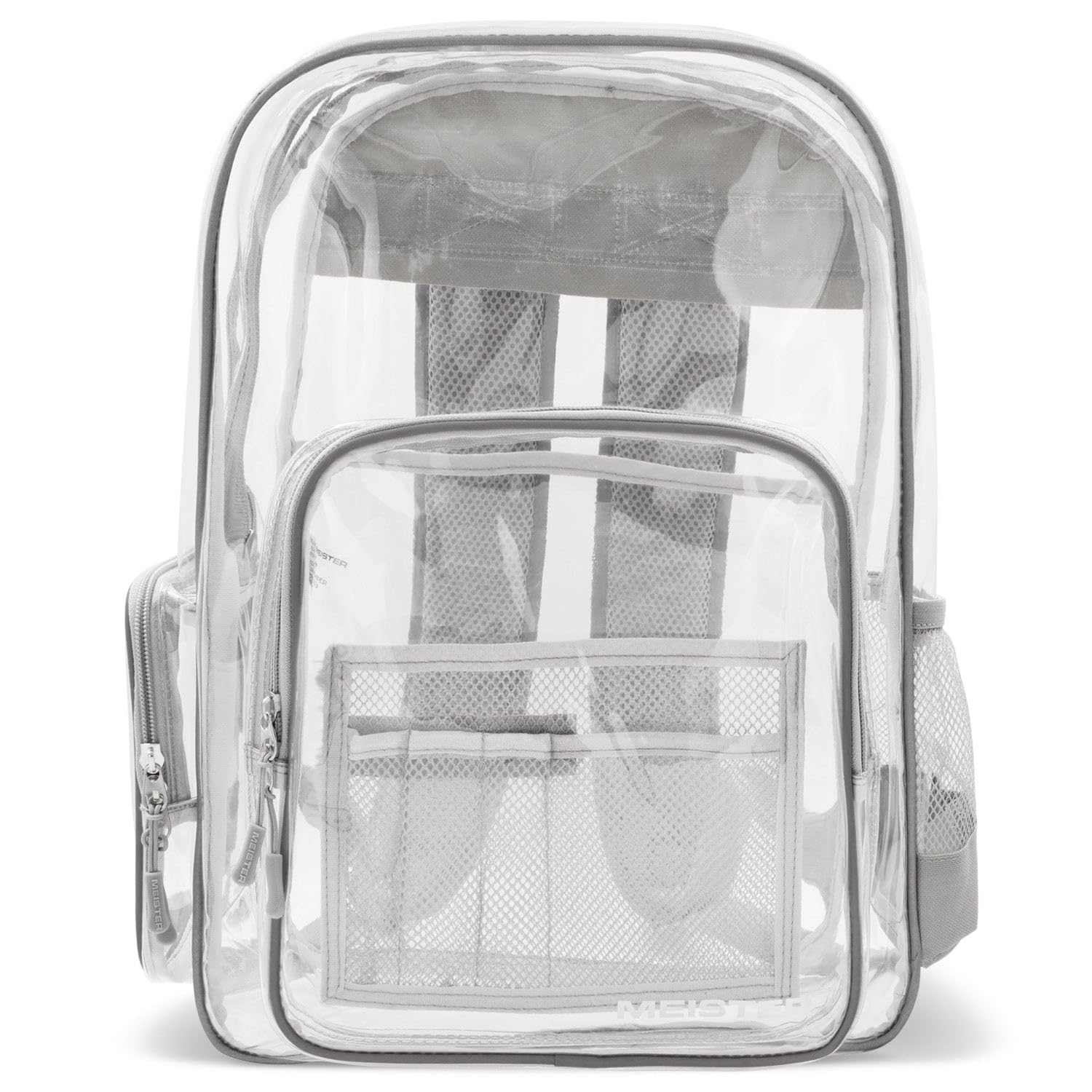 Meister All-Access Clear Backpack - Meets School & Event Security Bag Requirements - Safety Reflective