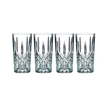 Marquis by Waterford Markham Hiball Collins Glasses, Set of 4 with Microfiber Cleaning Cloth
