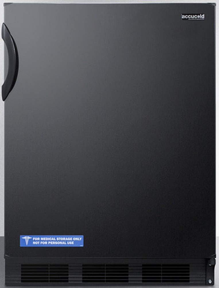 Summit Appliance AL752BK Freestanding ADA Compliant 24" Wide 5.5 Cu.Ft. All-Refrigerator for General Purpose Use with Door Liner, Auto Defrost Operation and Black Exterior