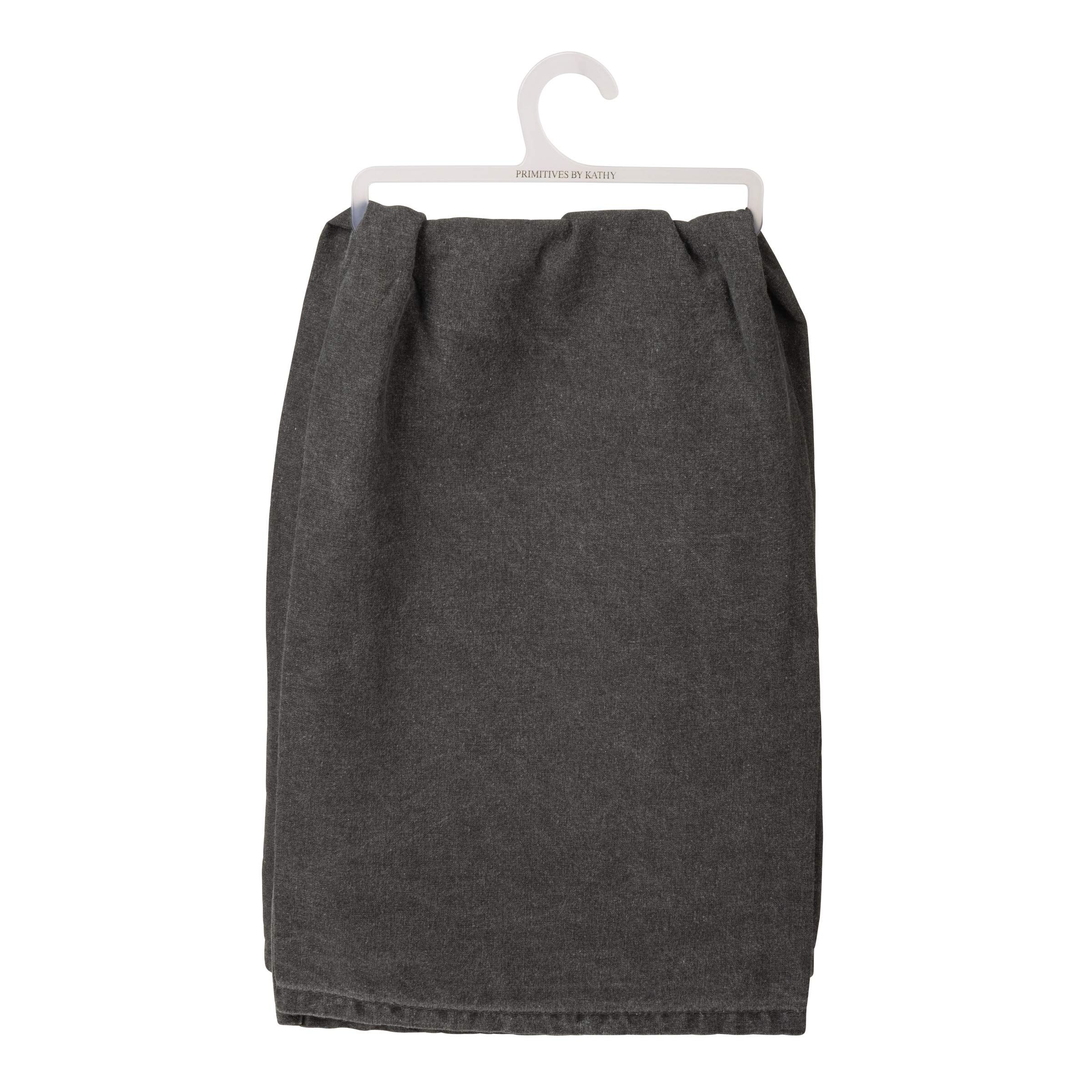 Primitives by Kathy 37208 Classic Black and White Dish Towel, 28", Coffee, Wine, Chocolate