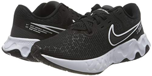 NIKE Women's Running Shoe, Black White Dk Smoke Grey, 6.5