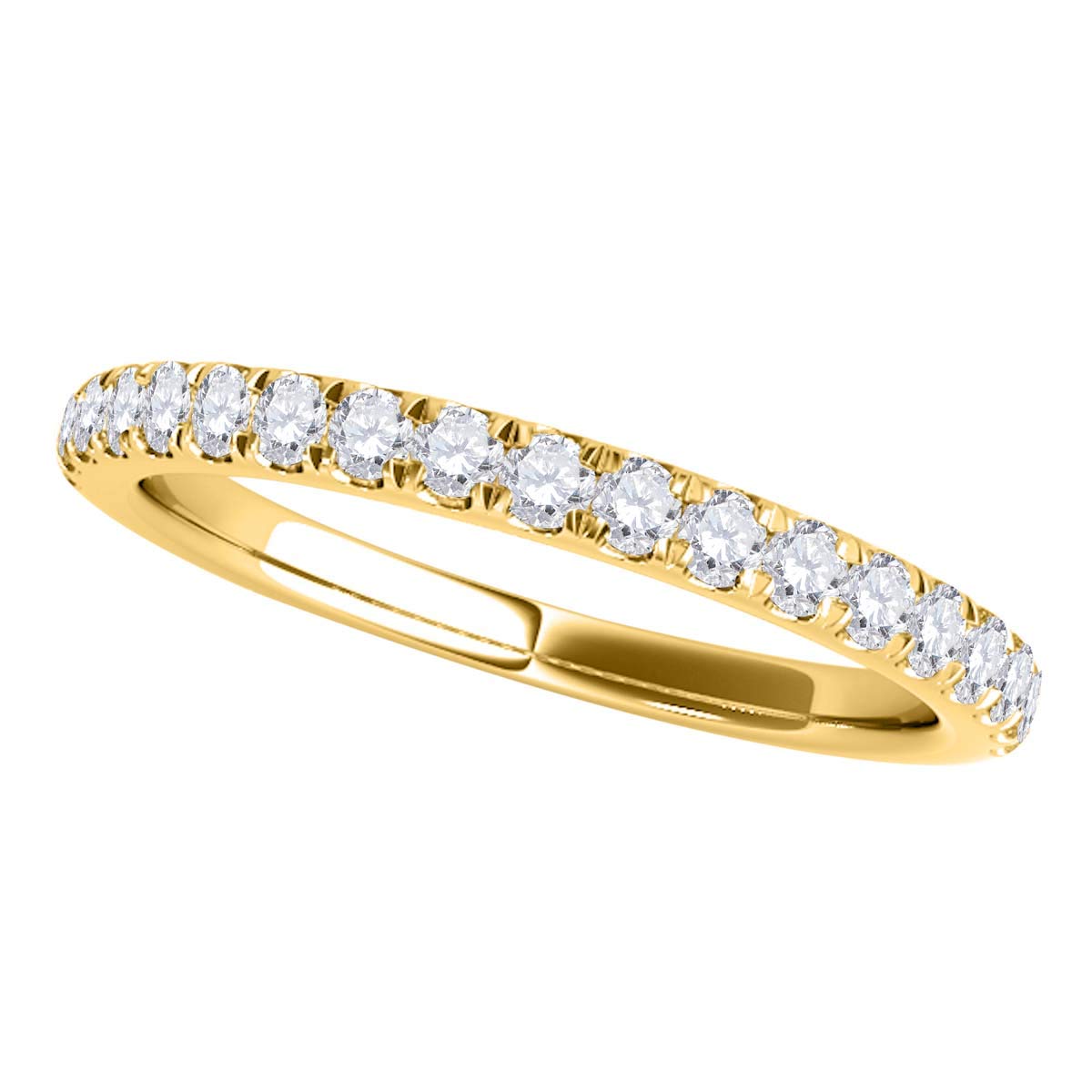MauliJewels 0.75 Carat Engagement Wedding Diamond Bridal Ring Sets for Women 14K Solid Yellow Gold (Centre Stone 0.25 CT and Side Stones 0.50 CT I-J-K/I2-I3)