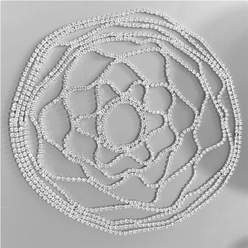 Rhinestone Cap Headpiece For Women Crystal 1920s Tassel Hair Accessories Belly Cap Headpieces Wedding Bridal Head