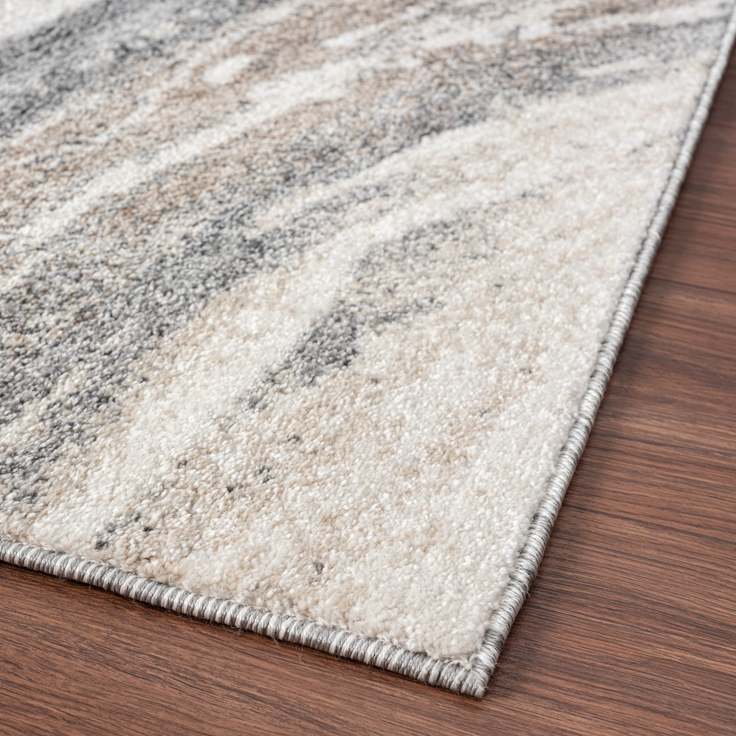 LUXE WEAVERS Lagos Collection 7983 Grey 8x10 Art Deco Area Rug