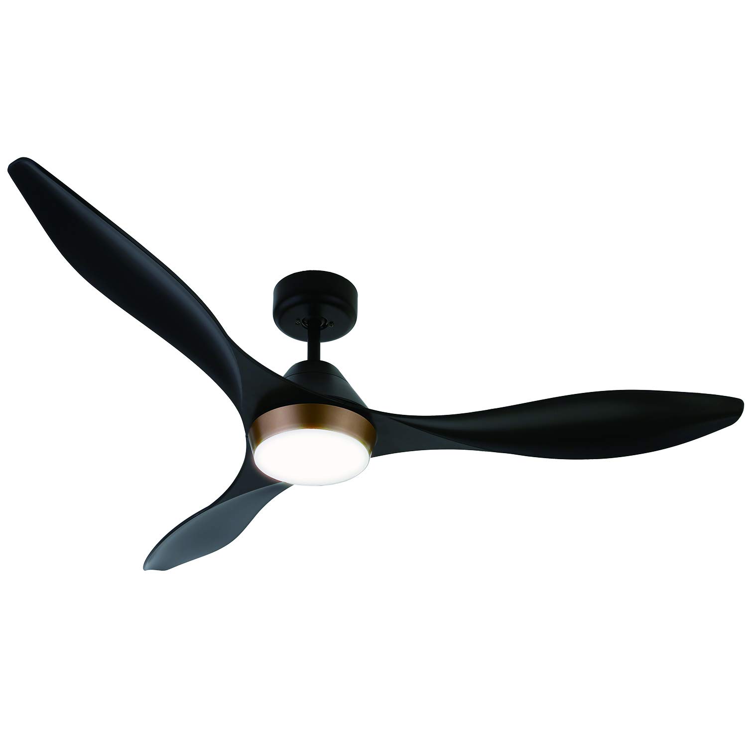 Nocolliny 52" Modern Ceiling Fan with Dimmabke LED, Quiet DC Motor and Remote Control