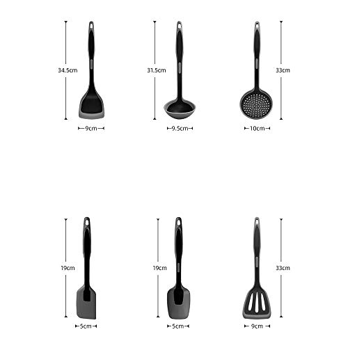 LMMDP Soup Spoon Kitchen Silicone Kitchenware Silicone Cooking Spoon Kitchen Utensil Frying Shovel Leaky Shovel Cooking Tool Sets