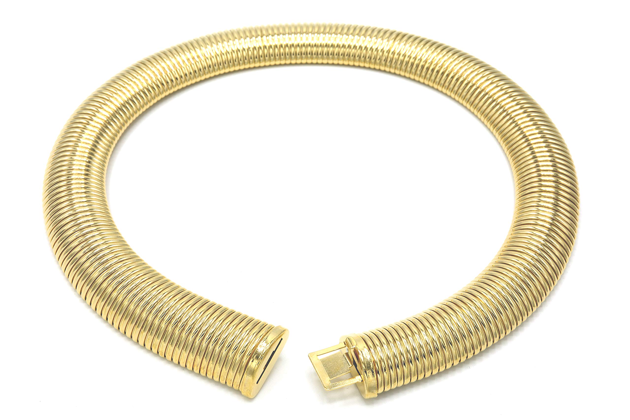Marshal Metal Fashion Necklace 18K Gold Plated Brass Omega Choker Necklace (NK201G(20mm))