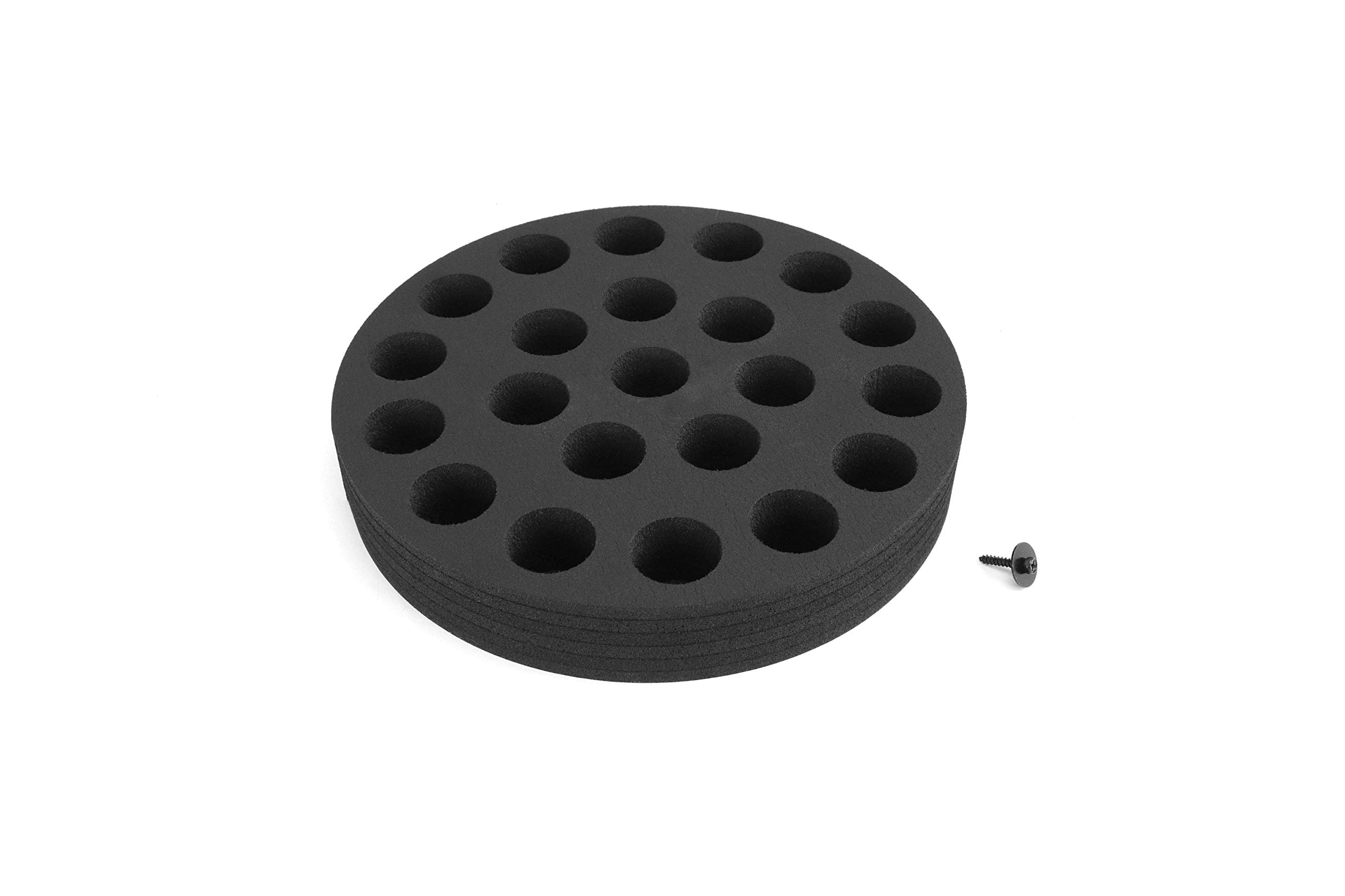 Polar Whale 2 Coffee Pod Wall Mount Hanging Organizers Round Storage Tray Compatible with Keurig K-Cup for Kitchen Home Office Display Stand Waterproof Washable Black Foam 22 Compartment