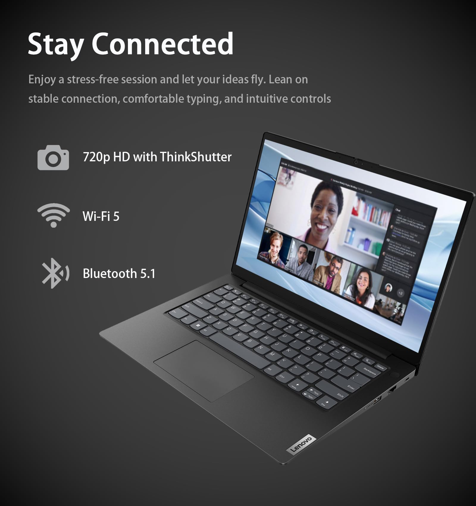 Lenovo Laptop V14 for Business, Student (14" FHD Anti-Glare, AMD Ryzen 5 5500U (> i5-1135G7), 40GB RAM, 1TB SSD) Webcam w/ Shutter, Military Grade, Type-C, Ethernet, Wi-Fi, Win 11 Pro, Black β 2024