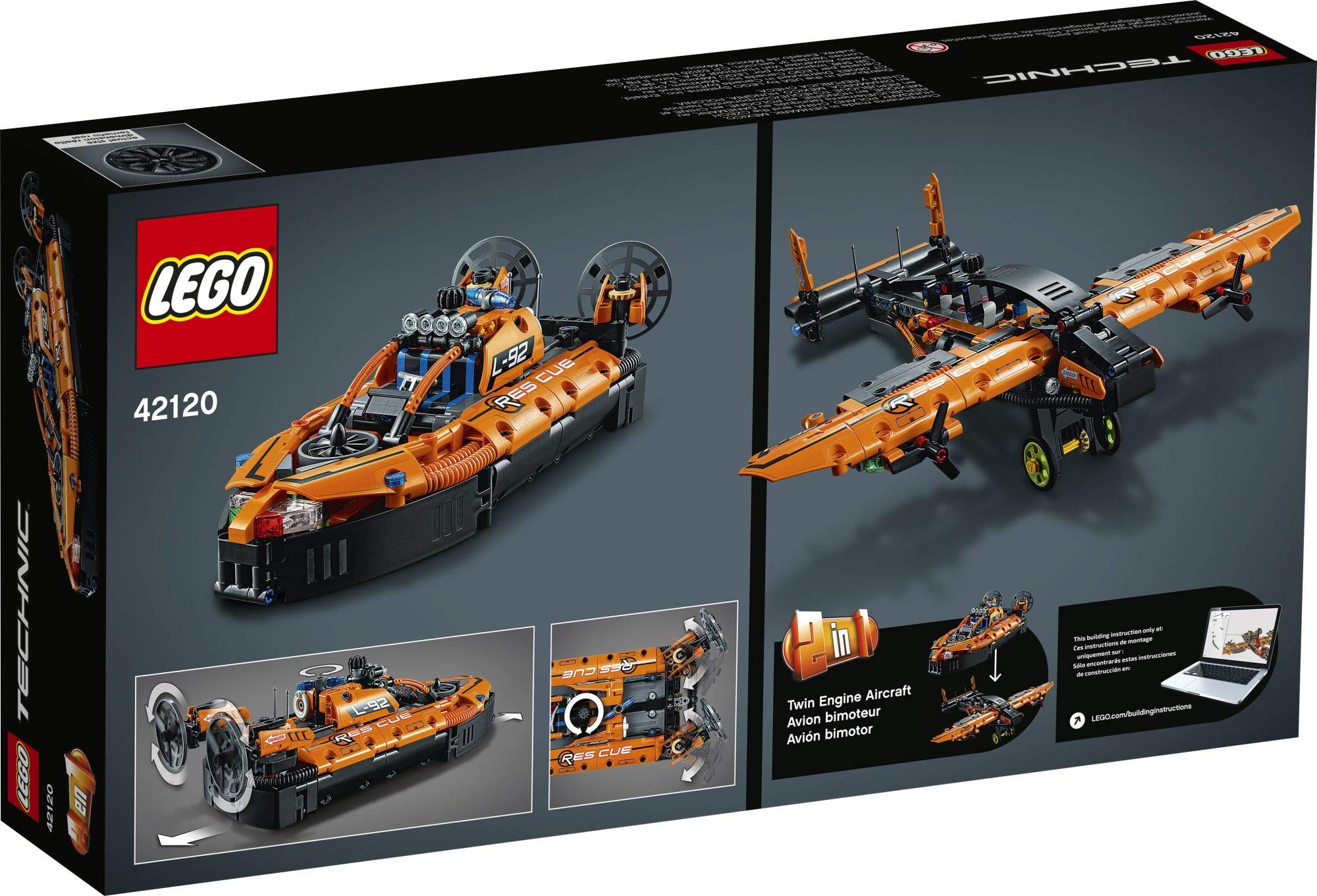LEGO Technic Rescue Hovercraft 42120 Model Building Kit; This Awesome Toy Hovercraft Makes A Great Gift for Any Occasion, New 2021 (457 Pieces)