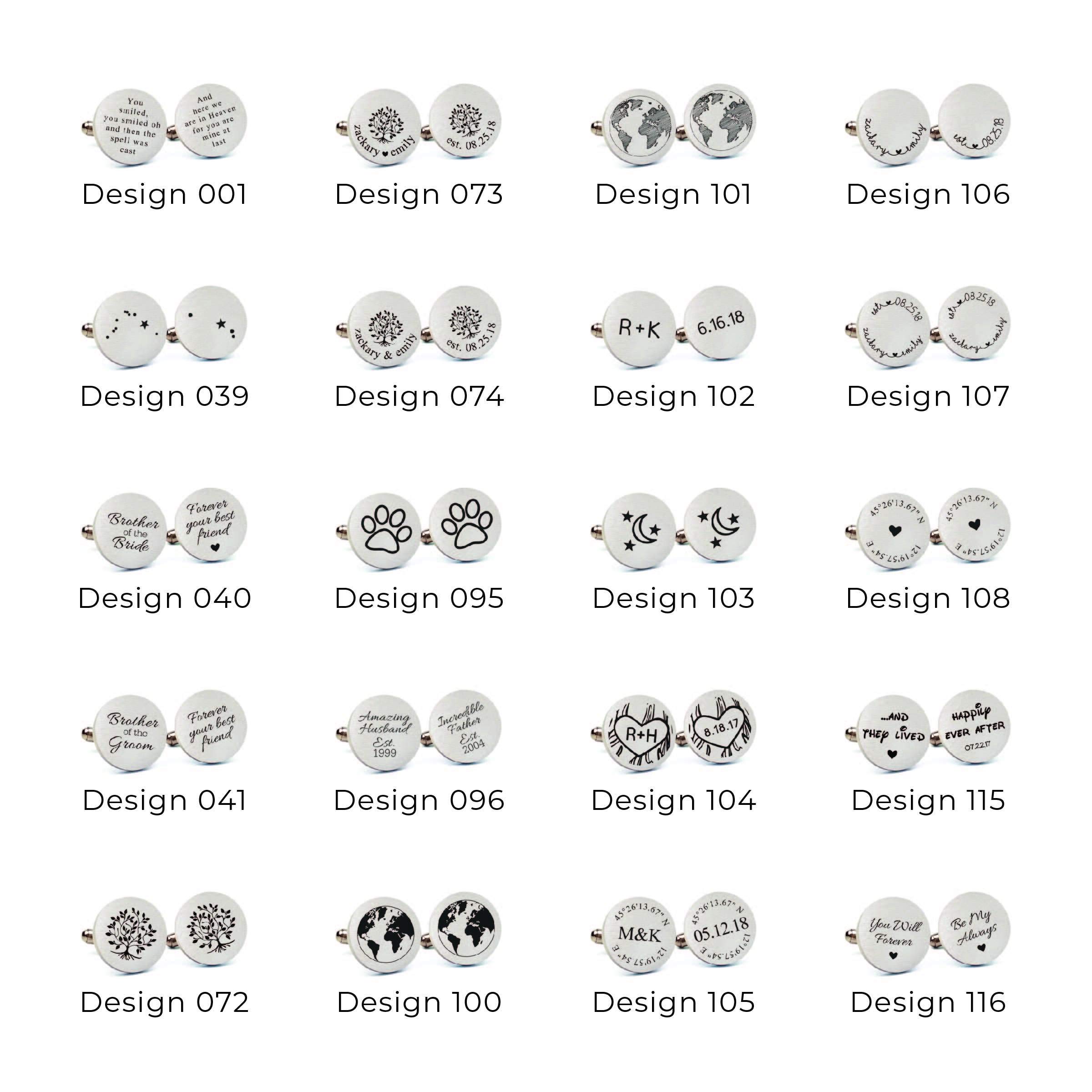Mini Wim Custom Engraved Stainless Wedding Cuff Links, Free Engraving, Personalized Cufflinks for Groom, Jewelry Gift for Men, Father of the Bride Gift from Bride