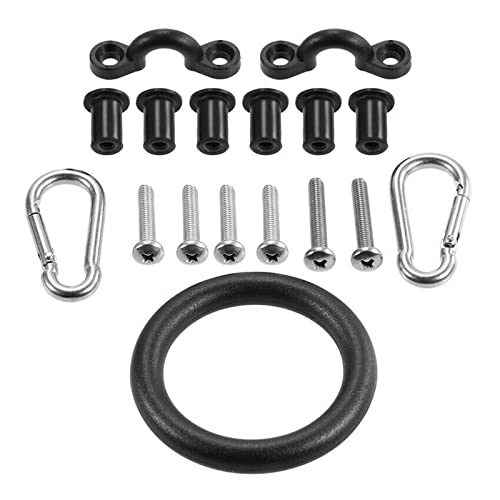 SHENGANG Kayak Canoe Anchor Trolley Kit Padd Eyes Wellnuts Screws Kayak Accessories Zig Zag Cleat Rigging Ring Pulleys DIY Boat (Color : Black)