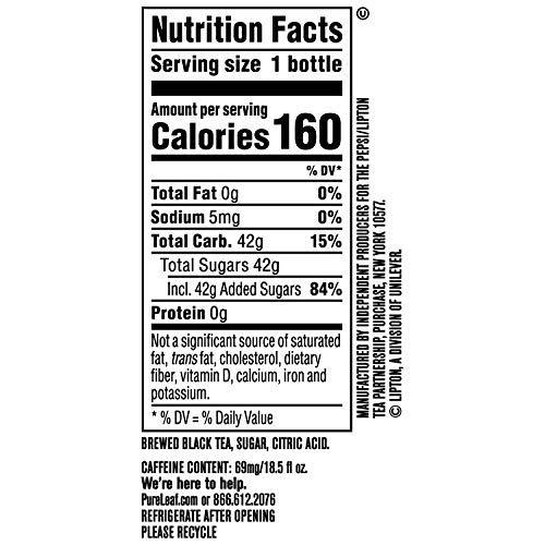 Pure Leaf Iced Tea Bottles Sweet, 18.5 Fl Oz (Pack of 12)