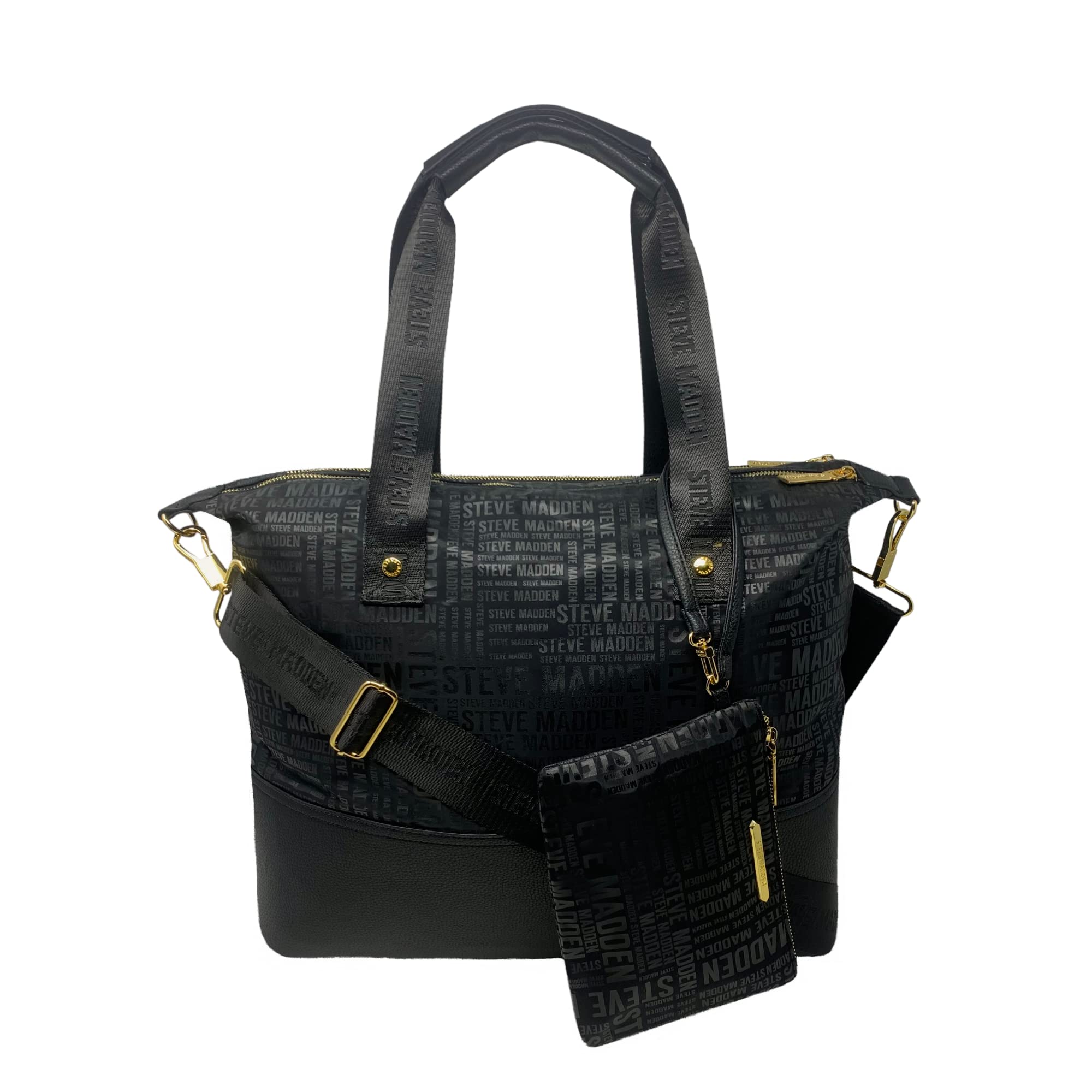 Steve Madden Bgym Duffel Bag (BLK/BLK, One Size)