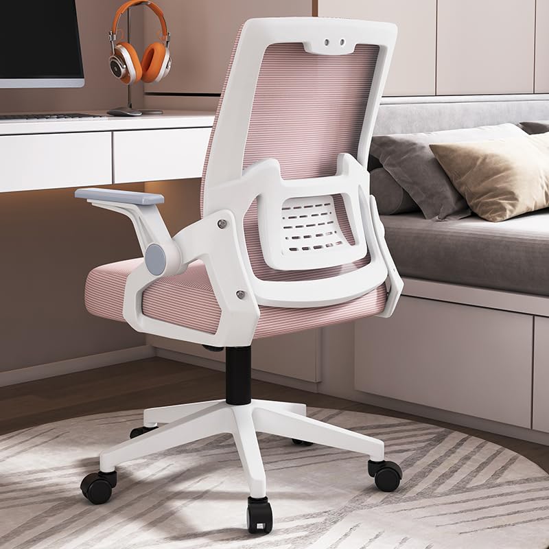 XUEGW Ergonomic Computer Desk Chair, Office Chair with Flip-up Armrests Mesh Chair for Home and Office