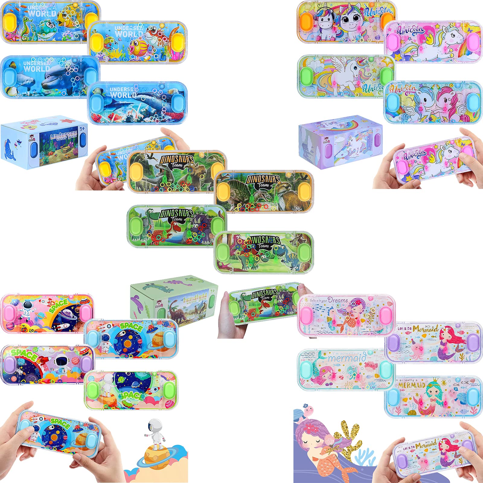 SevenQ Handheld Water Games, 20 Packs Water Toss Ring Game Aqua Toy Water Ring Game for Kids