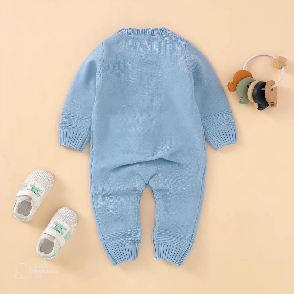 wonder rabbit Baby Boy or Girl Sweater Romper Warm Infant Bunny Sweatshirt Jumpsuit (pink, 6-12 months (80cm))