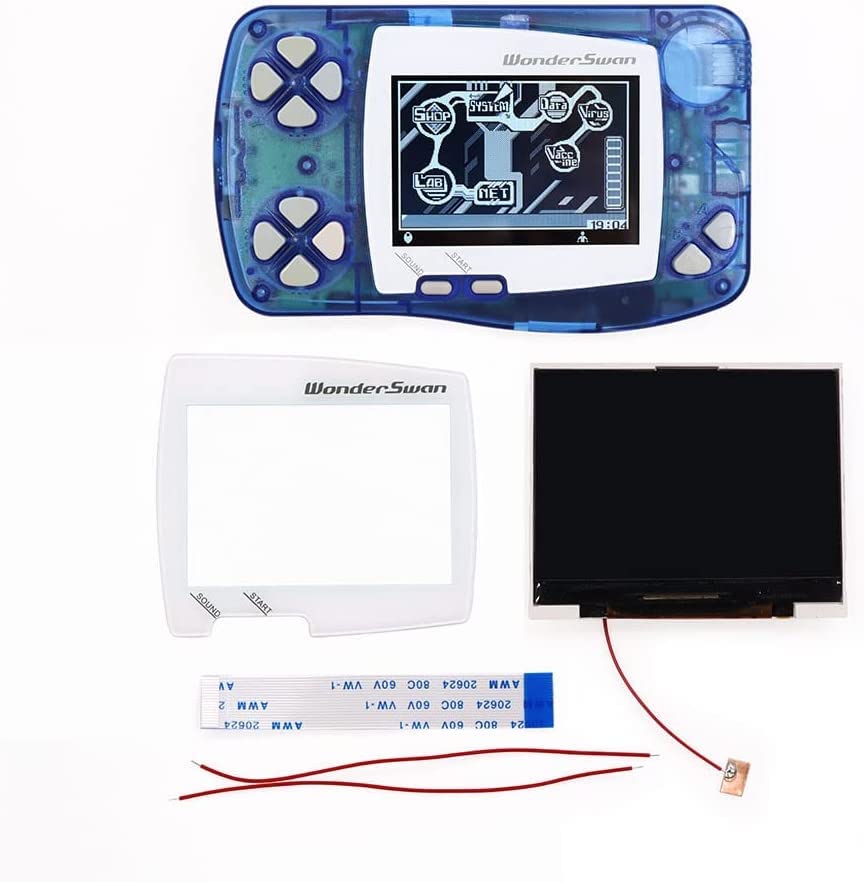 WonderSwan SRPJ2414-3 1st Generation Swan Backlit IPS LCD Custom Tool Kit for Black and White