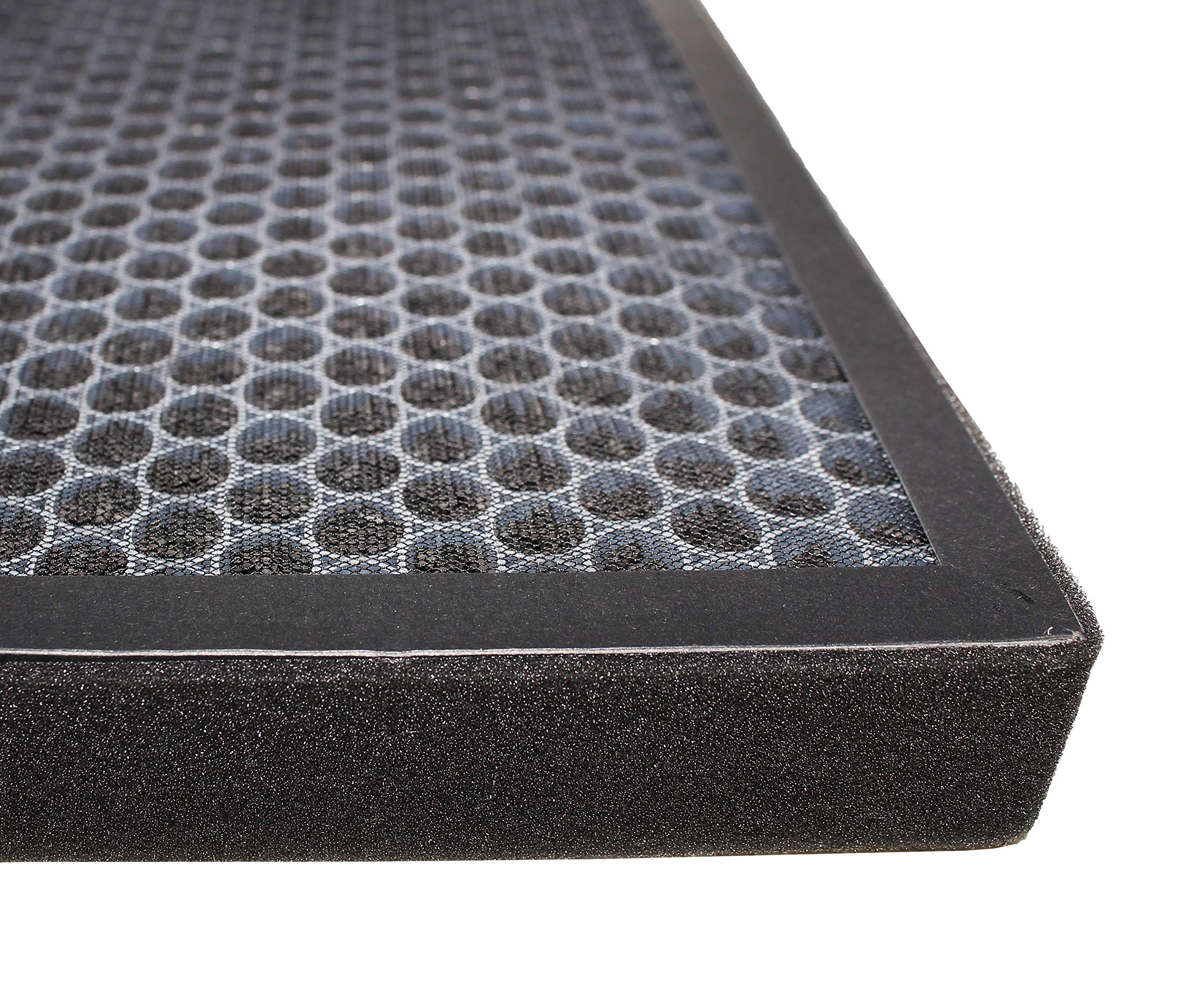 LifeSupplyUSA 2-in-1 True HEPA Air Cleaner Replacement Filter + Activated Carbon Charcoal Compatible with Heaven Fresh HF 380 XJ-3800 Air Purifiers