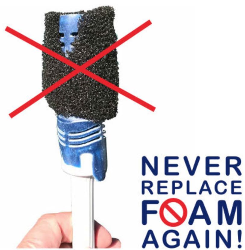 SWASHER No Spray- Tail Sweep Hose for Polaris/Pentair Pool Cleaner - Replaces Existing Hose with a Durable Rotating Flexible Scrubber and Brush to Improve Cleaning - Stop Replacing Foam