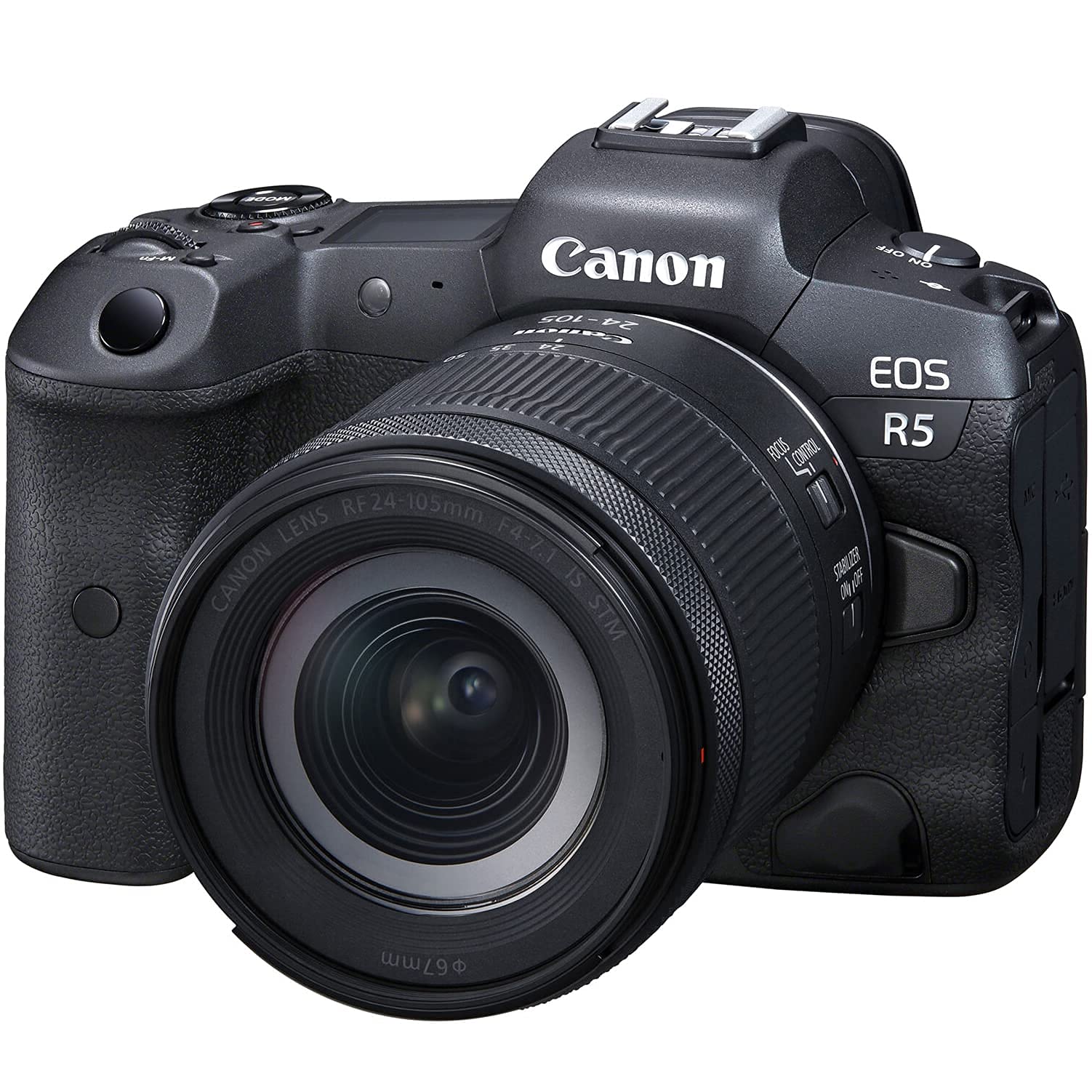 R5 Full Frame Mirrorless Camera + RF 24-105mm F4-7.1 is STM Zoom Lens Kit, Black (Compatible with Canon Products) (Renewed)