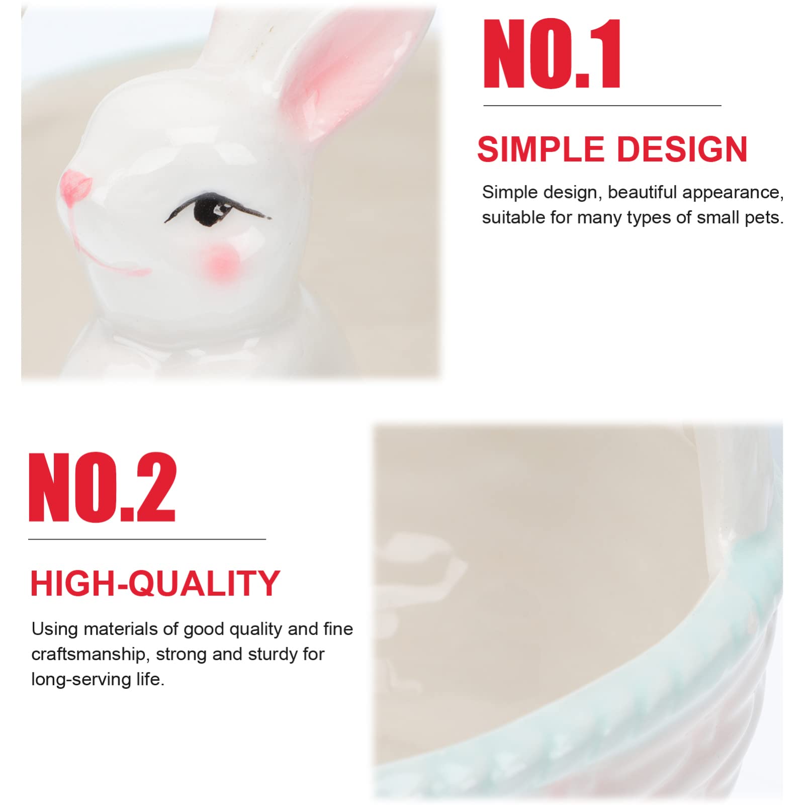 Rabbit Doll Ceramic Fruit Bowl Bunny Candy Basket Porcelain Rabbit Dish Small Items Dish Salad Bowl Dessert Serving Bowls Flower Pot Easter Party Tableware Easter Party Favor Gift