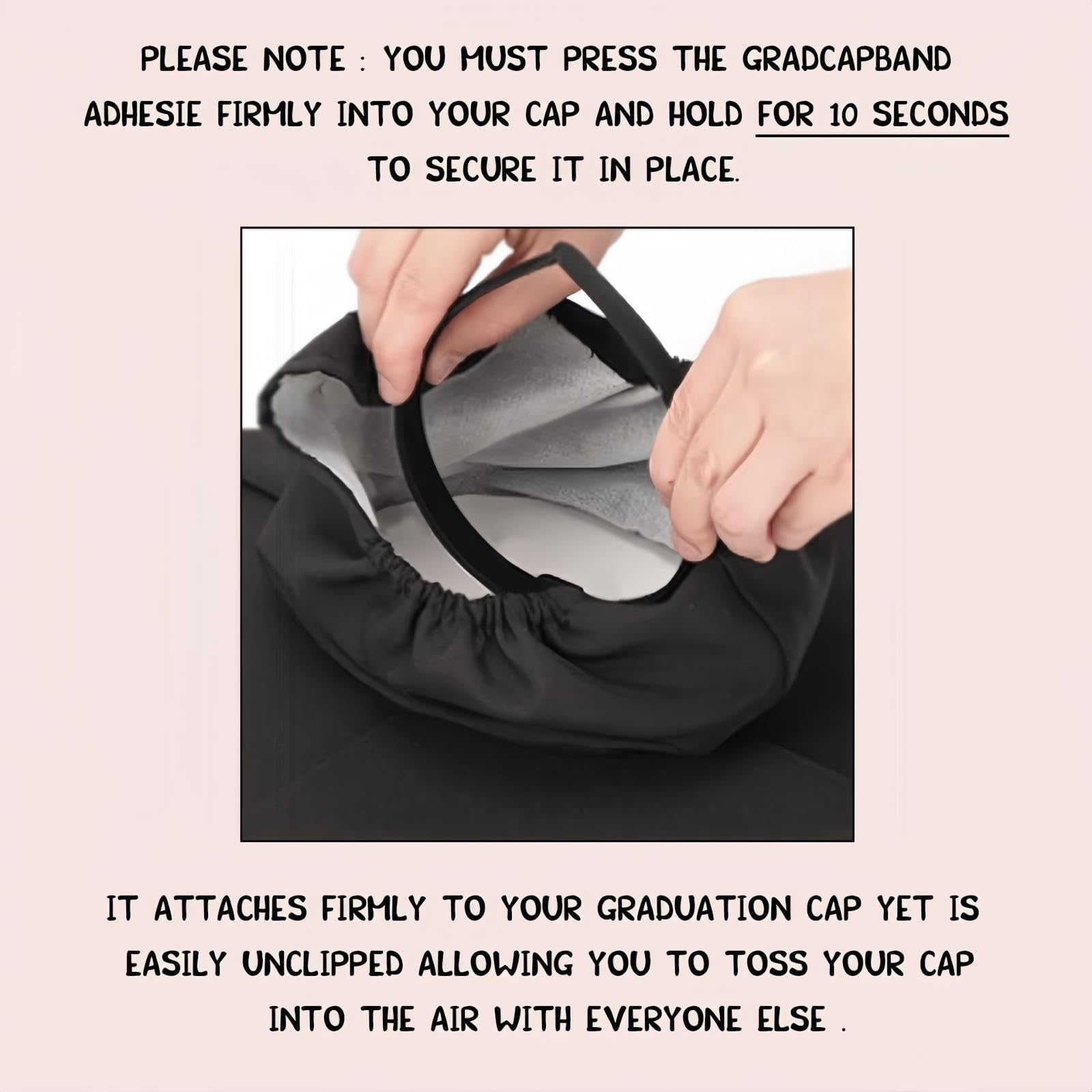 TIMMOKO 1PCS Graduation Cap Headband Holder Clip Secures Your Graduation Cap. Simple And Practical Graduation Cap Insert Headband.Perfect Accessory for Busy Graduates.