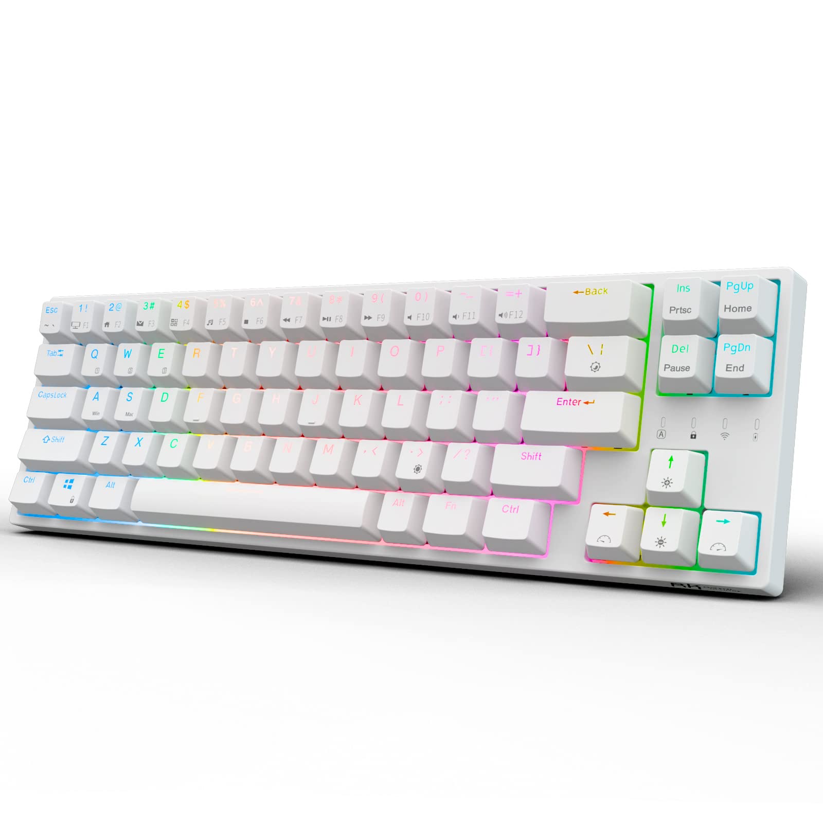 RK ROYAL KLUDGE RK68 Plus Mechanical Keyboard, 2.4Ghz Wireless/Bluetooth/Wired Brown Switch 65% Gaming Keyboard, RGB Hot Swappable with Software for Win/Mac