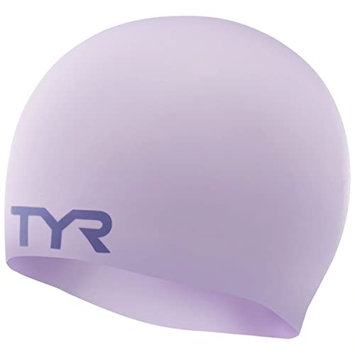 Stealth-X Wrinkle-Free Silicone Adult Racing Swim Cap, Lavender, one Size