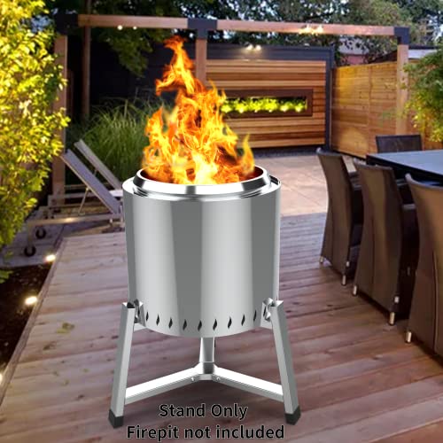 WINTRON Firepit Stand, 15" Stand for Solo Stove Ranger and Other 15-in Outside Firepit, Stainless Steel Fire Pit Accessory, Outdoor Fireplace Tools