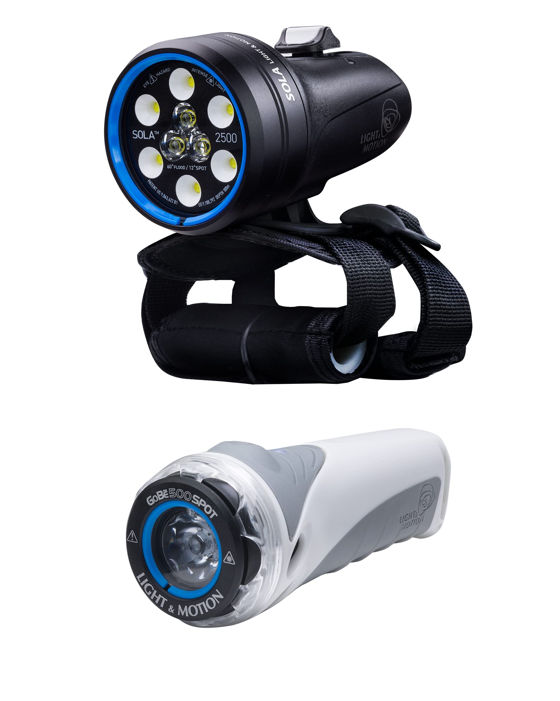 Light & Motion Sola Dive 2500 Combo Kit. A Powerful Primary and Versatile Secondary Light Setup for Divers Looking for Safety and Reliability in a Small Package. Black One Size