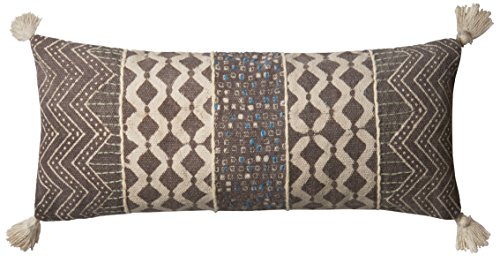 Loloi P0607 Pillow Cover Only/No Fill, 13" x 35", GrayMulti