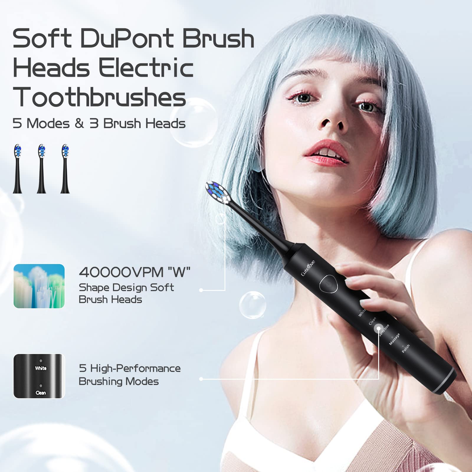 Water Flosser with 350ML & OLED Display & 5 Jet Tips & IPX7 Waterproof & 5 Modes, Cordless Water Flosser Picks for Teeth Cleaning, Electric Toothbrush with Water Flosser for Home Travel Use