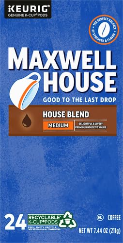 Maxwell House House Blend Medium Roast K-Cup Coffee Pods (24 ct Box)