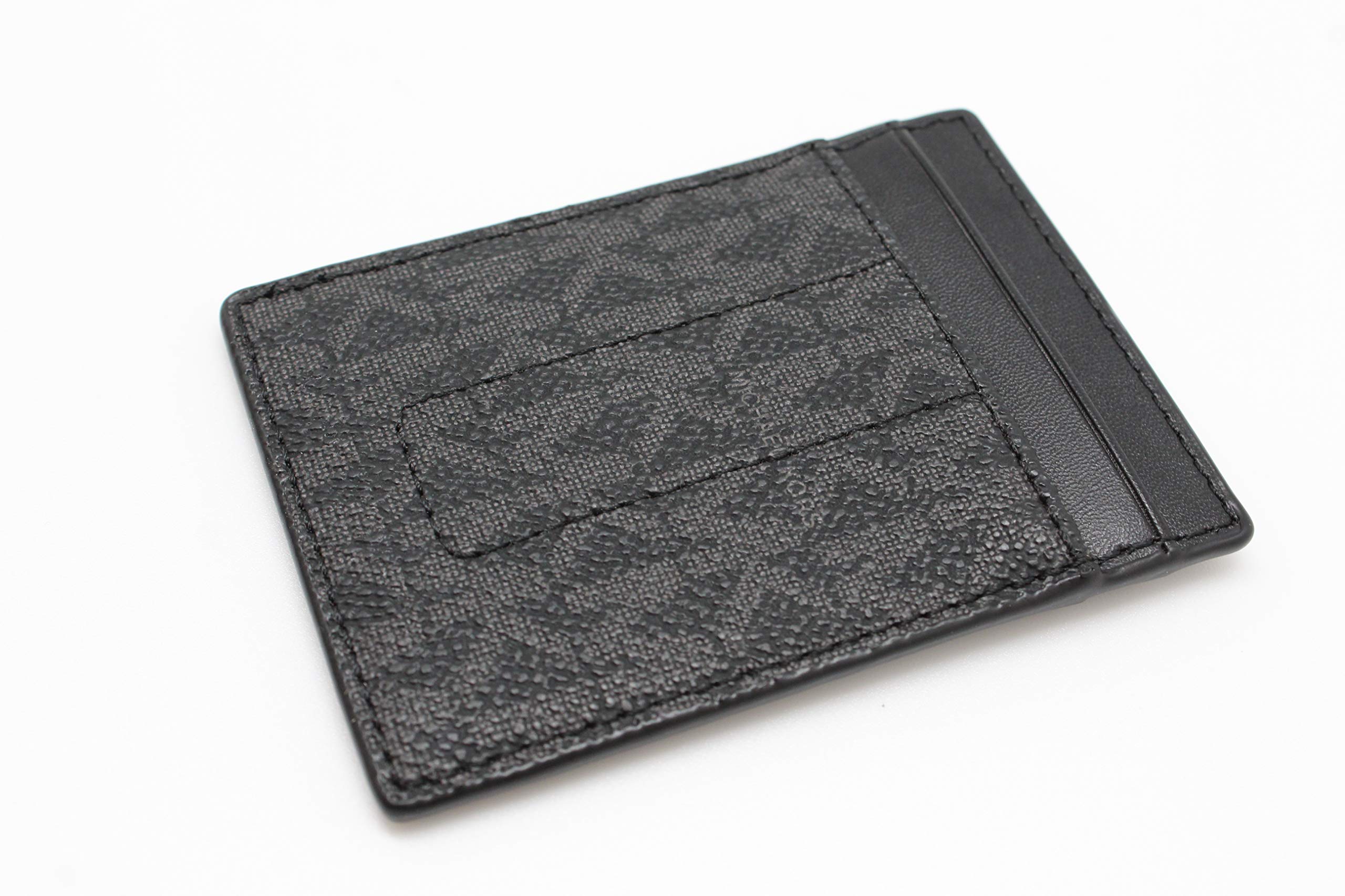 Michael Kors Men’s Leather Gifting Money Clip Card Case Box Set Black