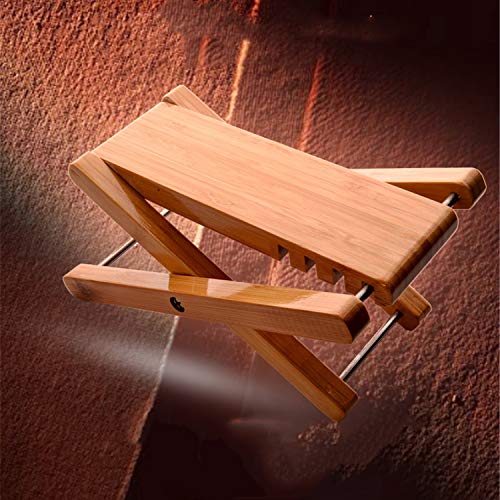 Miwayer Bamboo 4 Gears Adjustable Upscale Guitar Foot Rest Non-Slip Foot Stool Foldable Footrest from 4.5" up to 8",Accessory for Classical Acoustic Guitar Part