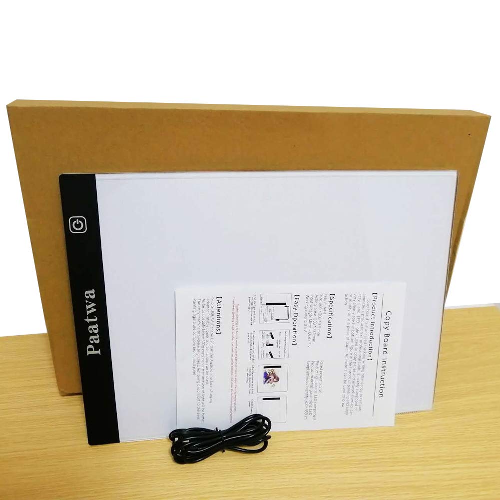 Light Box for Tracing A4 Led Artcraft Light Pad Tracer Dimmable Brightness Copy Drawing Board Tracing Table for Artists Designing Sketching Animation by PAATWA (A4S)