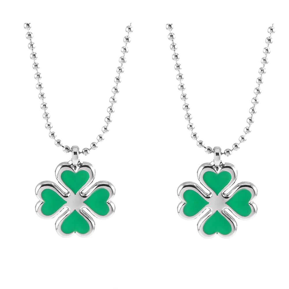 PPONE Anime Hanagaki Takemichi Necklace Darken Cosplay Hinata Tachibana Necklace Couple Clover Pendant (2pc)