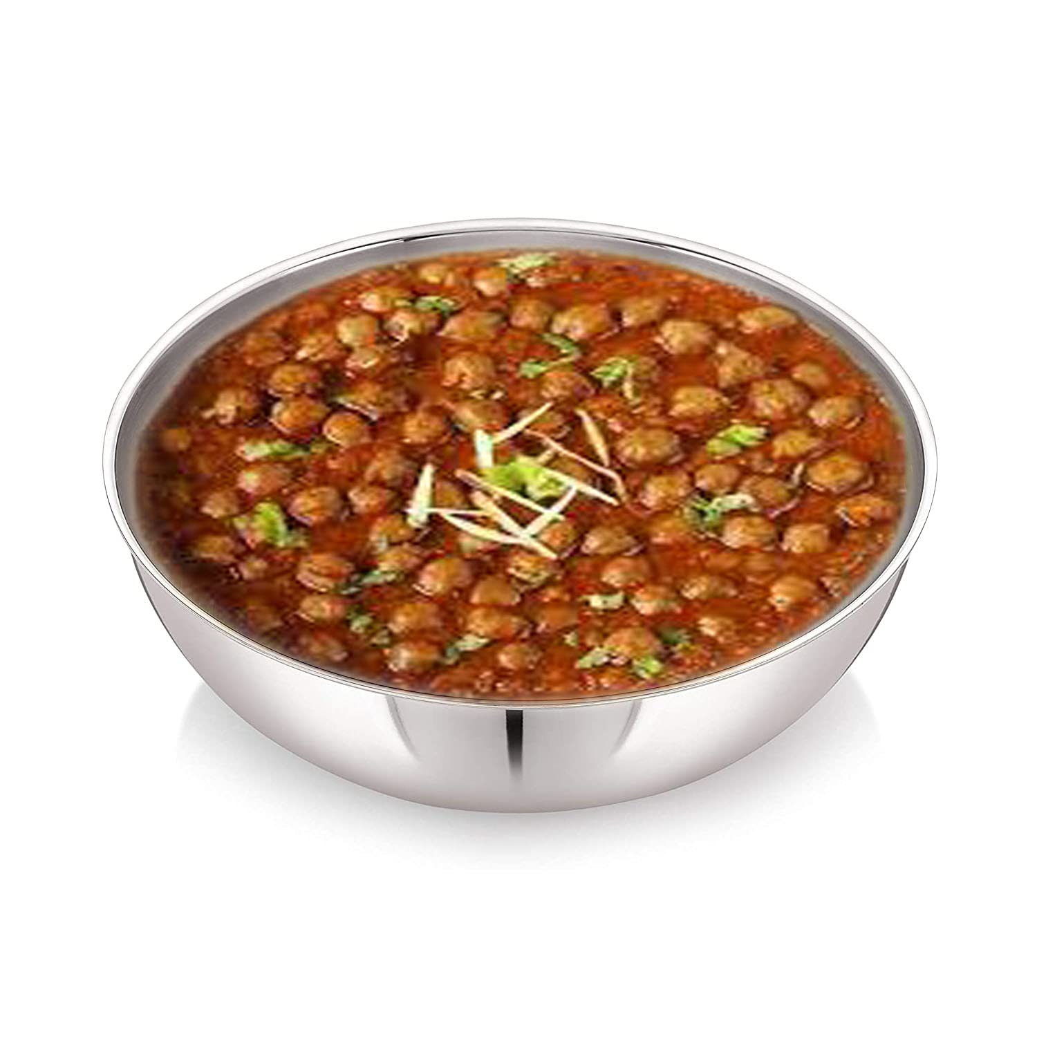 SHRIYA Triply Stainless Steel Tasala Kadai Induction Base Kadhai with Glass Lid Steel Triply Kadhai
