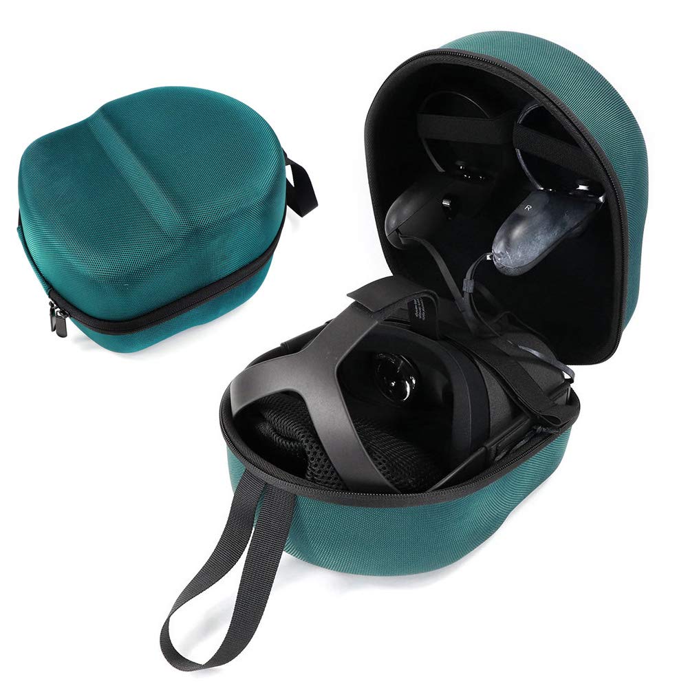 MASiKEN Hard EVA Case for Oculus Quest All-in-one VR Gaming Headset, Oculus Quest Travel Carrying Case (Green)