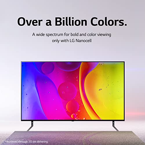 LG NANO75 Series 65-Inch Class Smart TV 65NANO75UQA - 2022 AI-Powered 4K, Alexa Built-In, Black