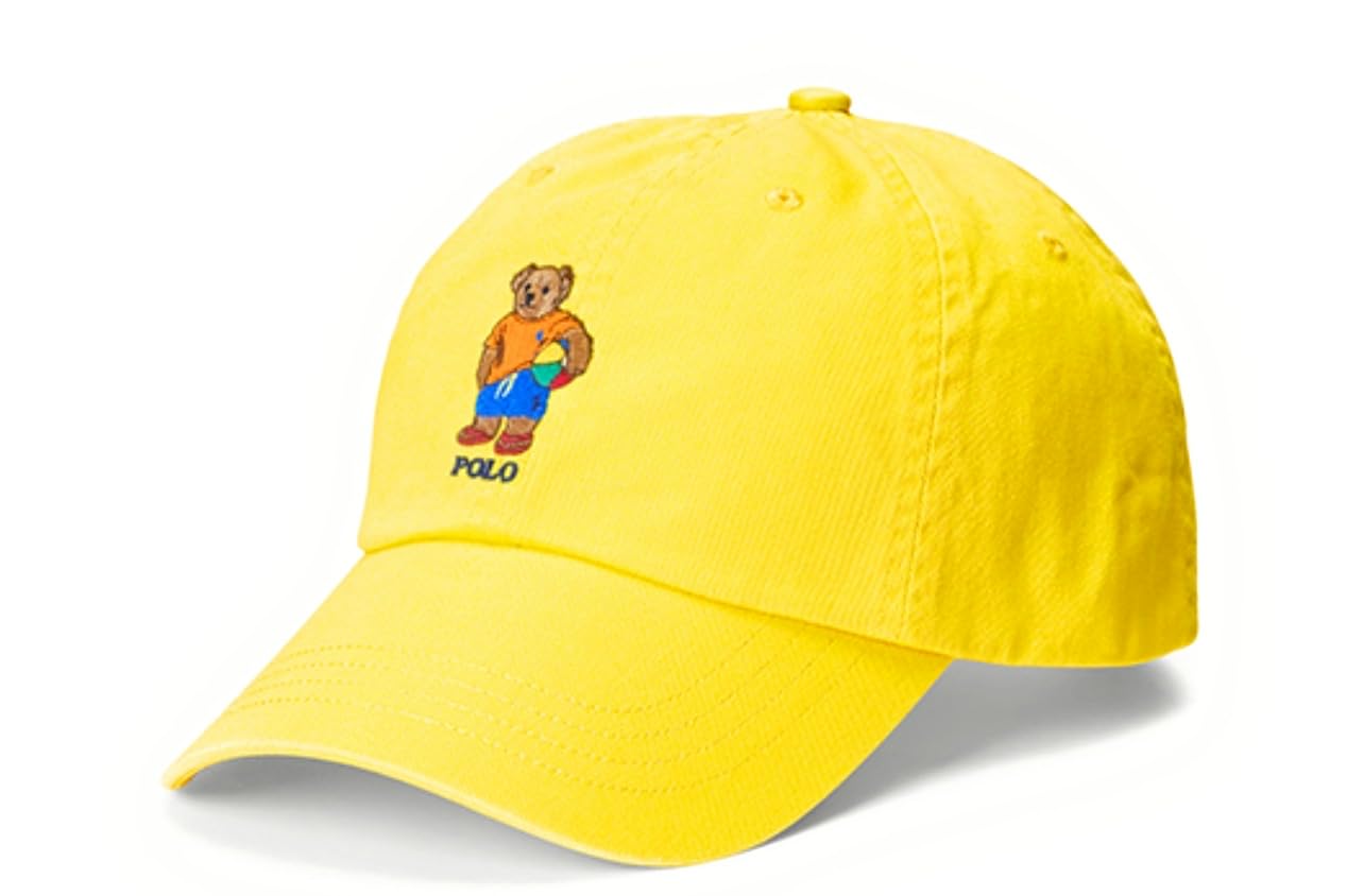 POLO RALPH LAUREN Men`s Leather Strap Embroidered Chino Baseball Cap (Black(6003)/Brown, One Size)