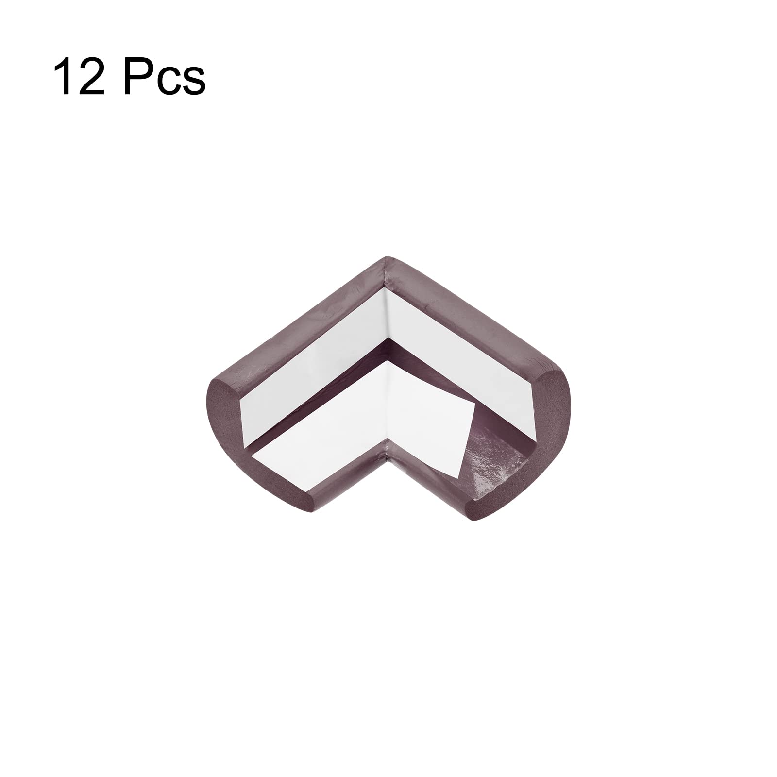 uxcell Corner Guards Edge Protectors, 12Pack Foam Safety Bumper L Shape, 55mm/2.16"(L) for Furniture Corner Table Edge Guard, Brown
