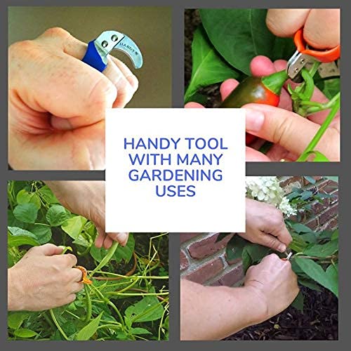 The Original Handy Safety Knife - Utility Ring Knife for Finger with Sharp, Curved Blade - Ring Size 16 - Grey - Standard Blade - Dozen - By Handy Twine Knife