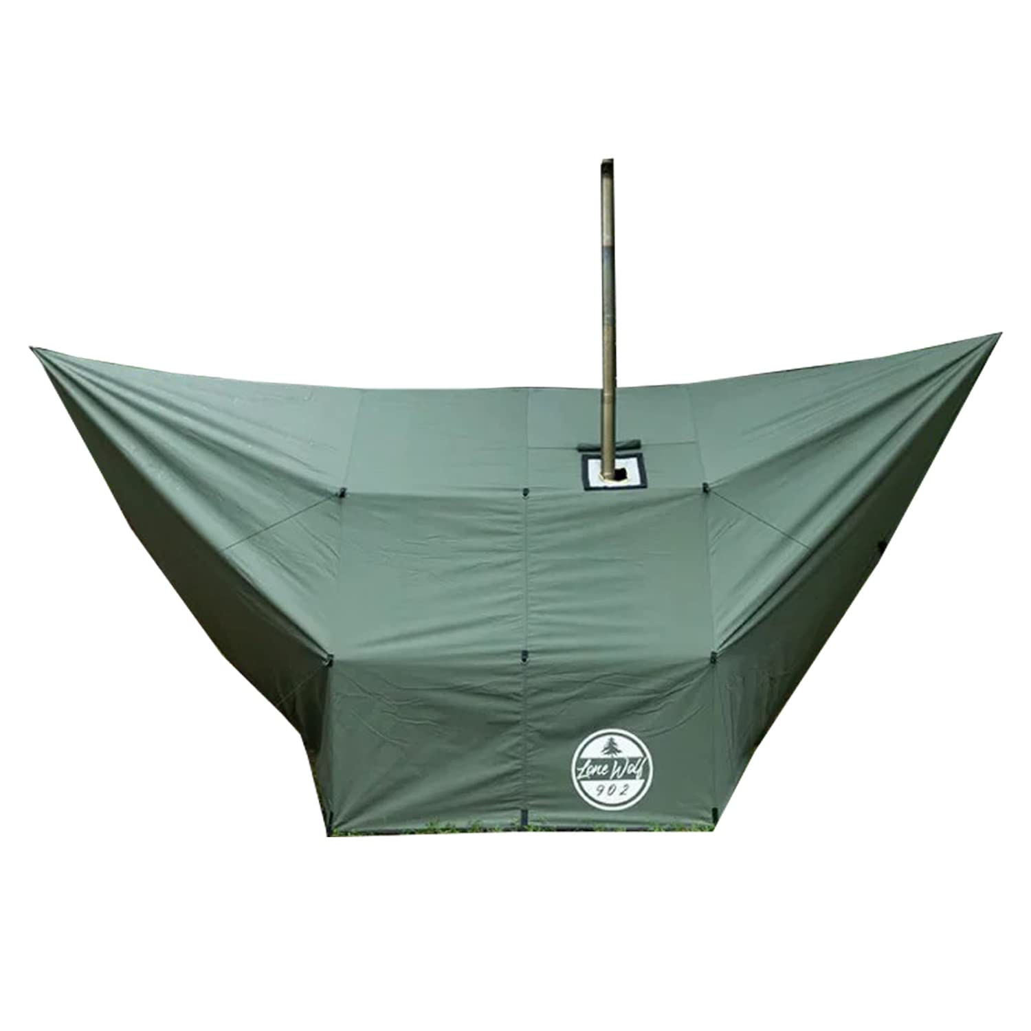 POMOLY Hammock Hot Tent Shelter Tarp with Stove Jack for Camping丨Green