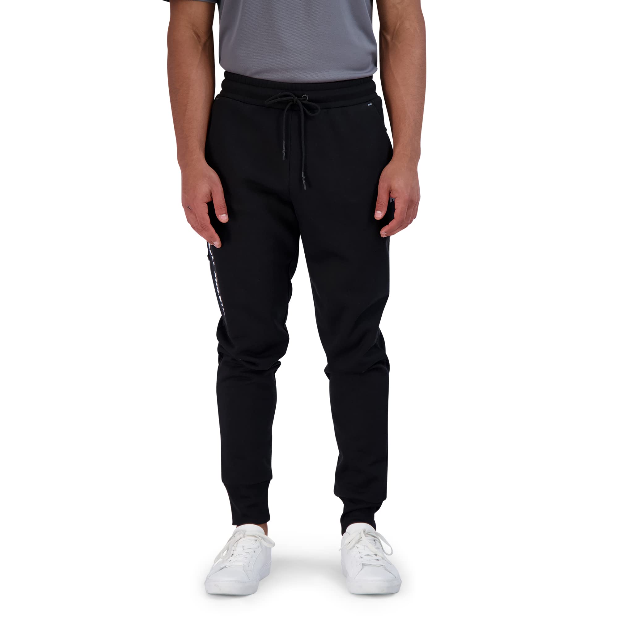 Russell Athletic Mens Club Court Jogger Pants, Black, L