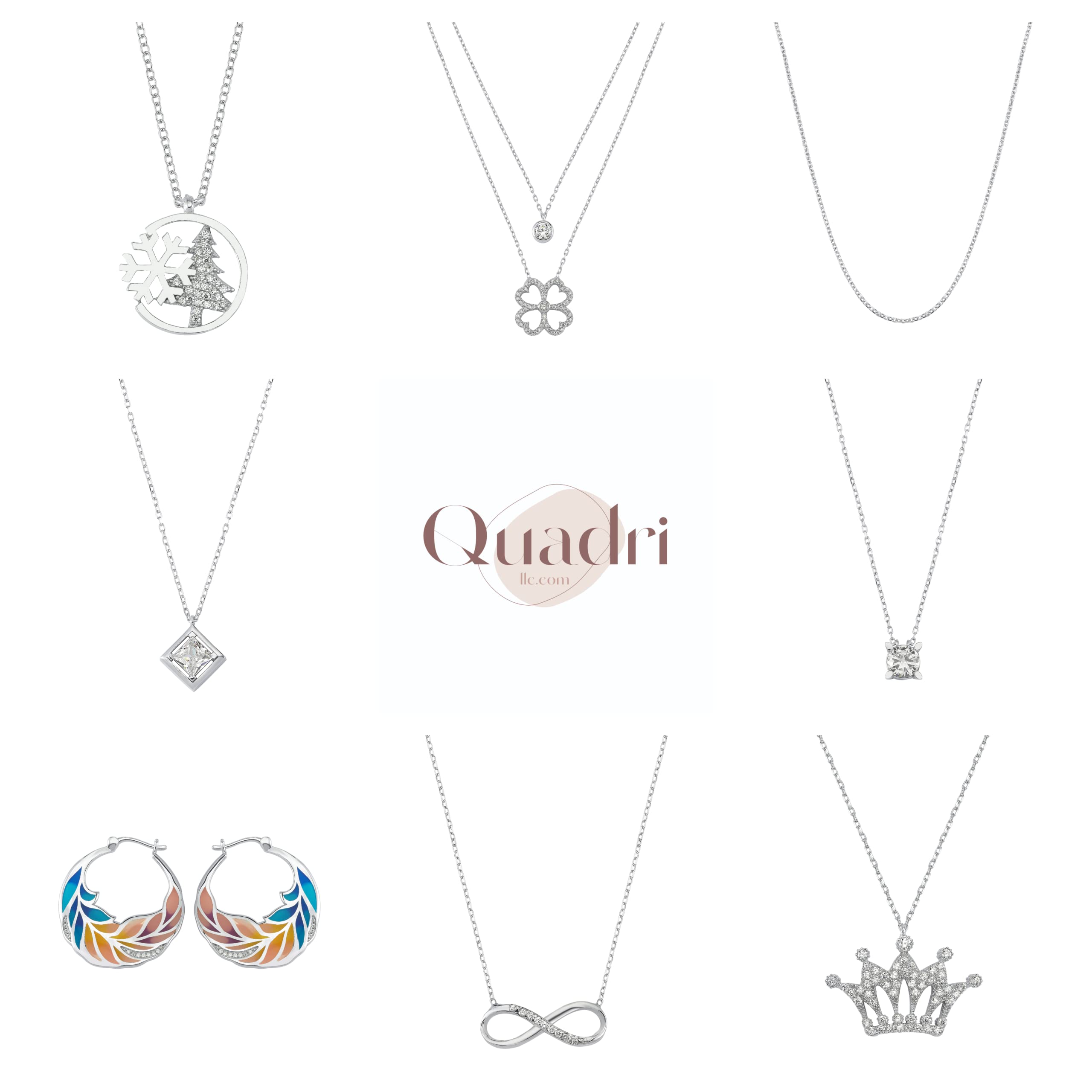 Queen Crown 925 Sterling Silver Pendant Necklace (Sterling Silver)
