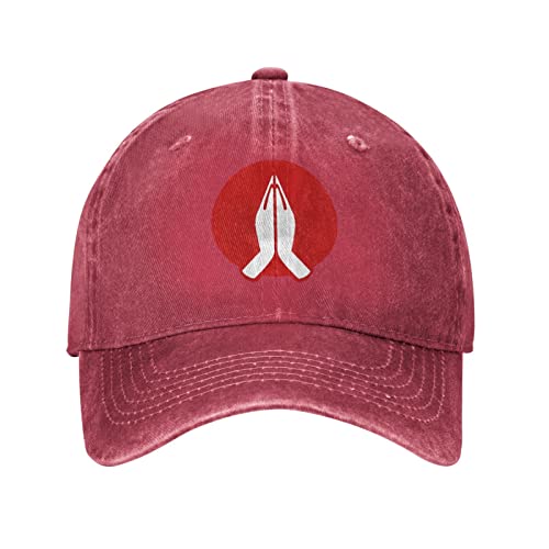 Namaste-Keyword-Tool-Food-Yoga Cowboy Hat Womens Baseball Cap Adjustable Casual Trucker Hats Sunhat Red