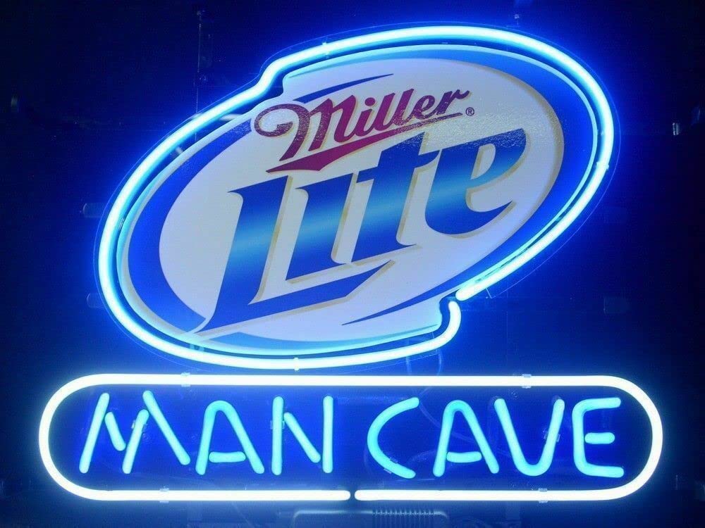 Queen Sense 17"x14" Millers Lite Man Cave Neon Sign Light Man Cave Bar Pub Beer Gift Neon Lamp A117MLMC